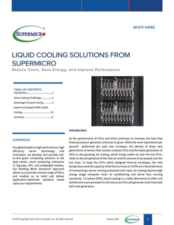 Cloud Power. Rack-level Liquid Cooling Solution | Supermicro